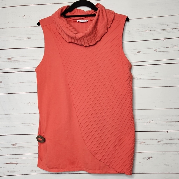 neon buddha | Tops | Neon Buddha Arabian Cowl Neck Orange Top | Poshmark